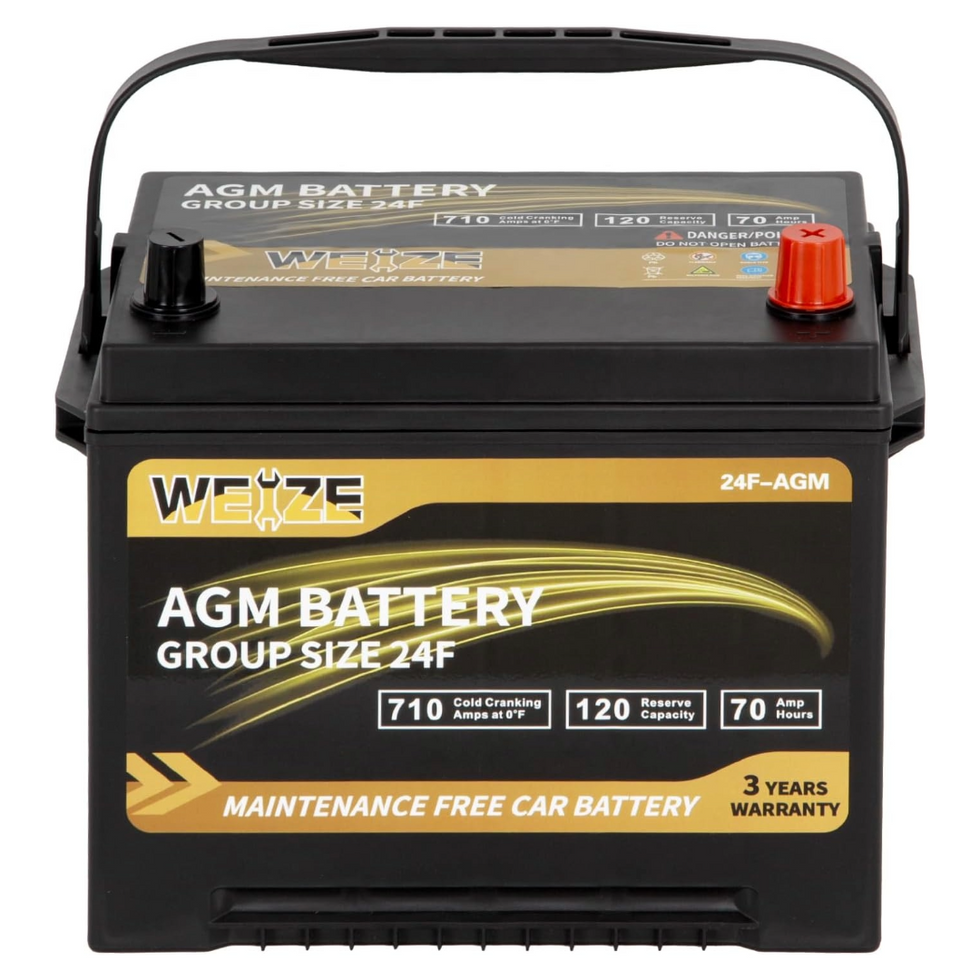 WEIZE Platinum AGM Car Battery BCI Group 94R - 12V 80Ah H7
