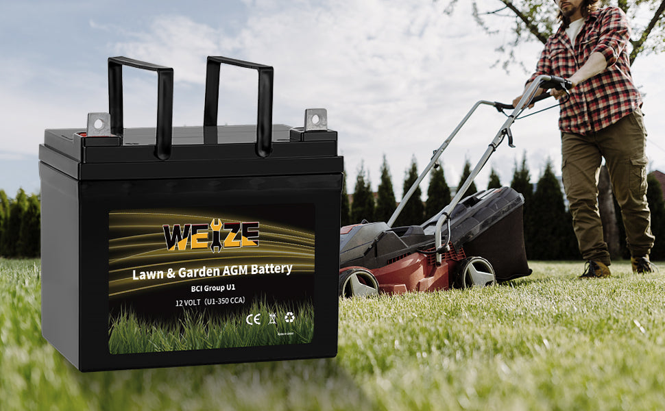 Lawn Tractor & Mower Battery, 12V 350CCA, Compatible with John Deere ...