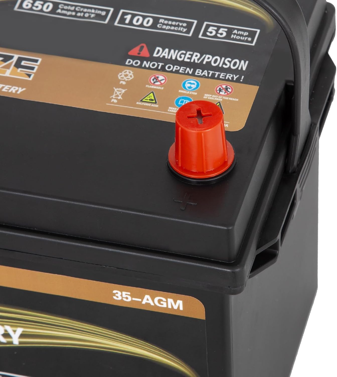 Car Battery - WEIZE Platinum AGM BCI Group 35 12V 55Ah 650CCA