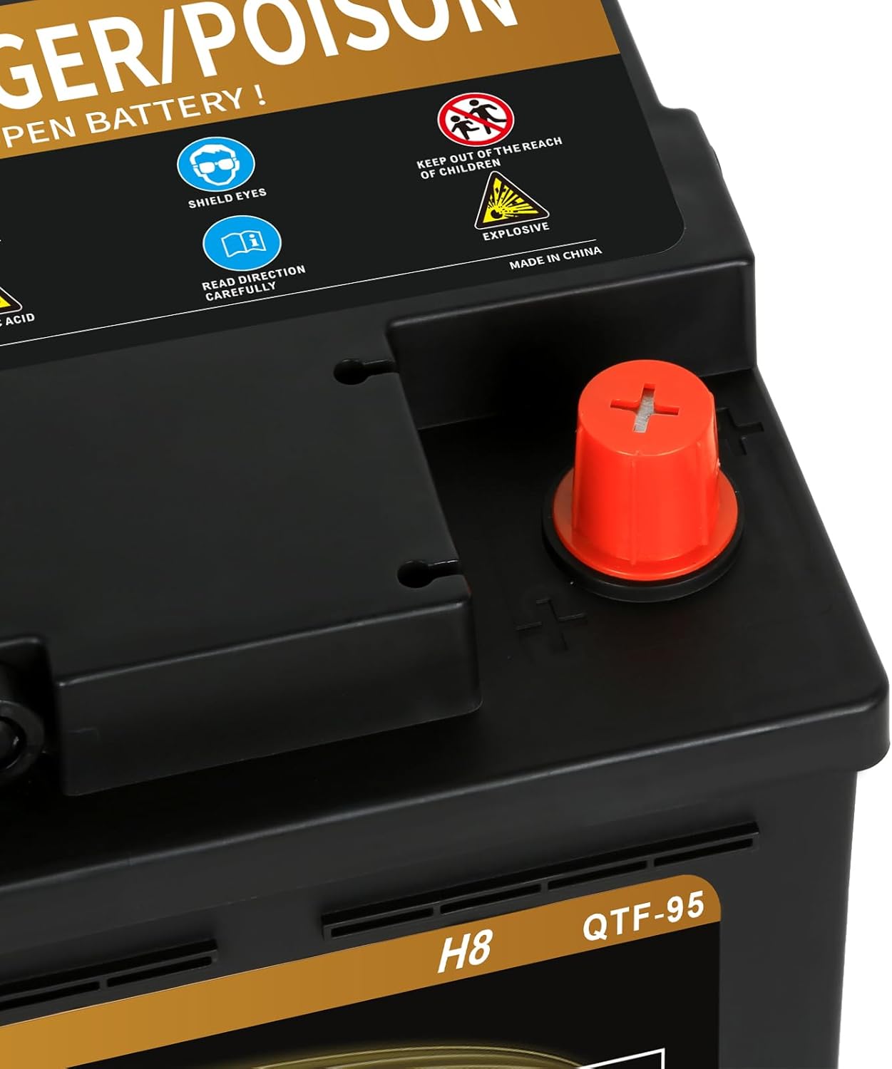 WEIZE Platinum AGM Car Battery BCI Group 49 - 12V 95Ah H8