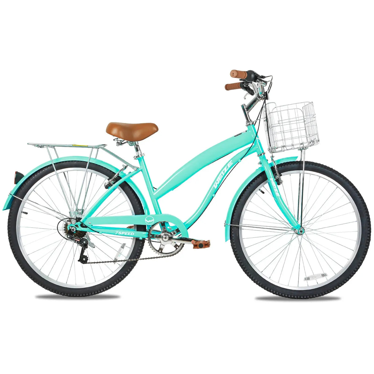 WEIZE Beach Cruiser Bike, 26 inch Commuter Bicycle for Adults