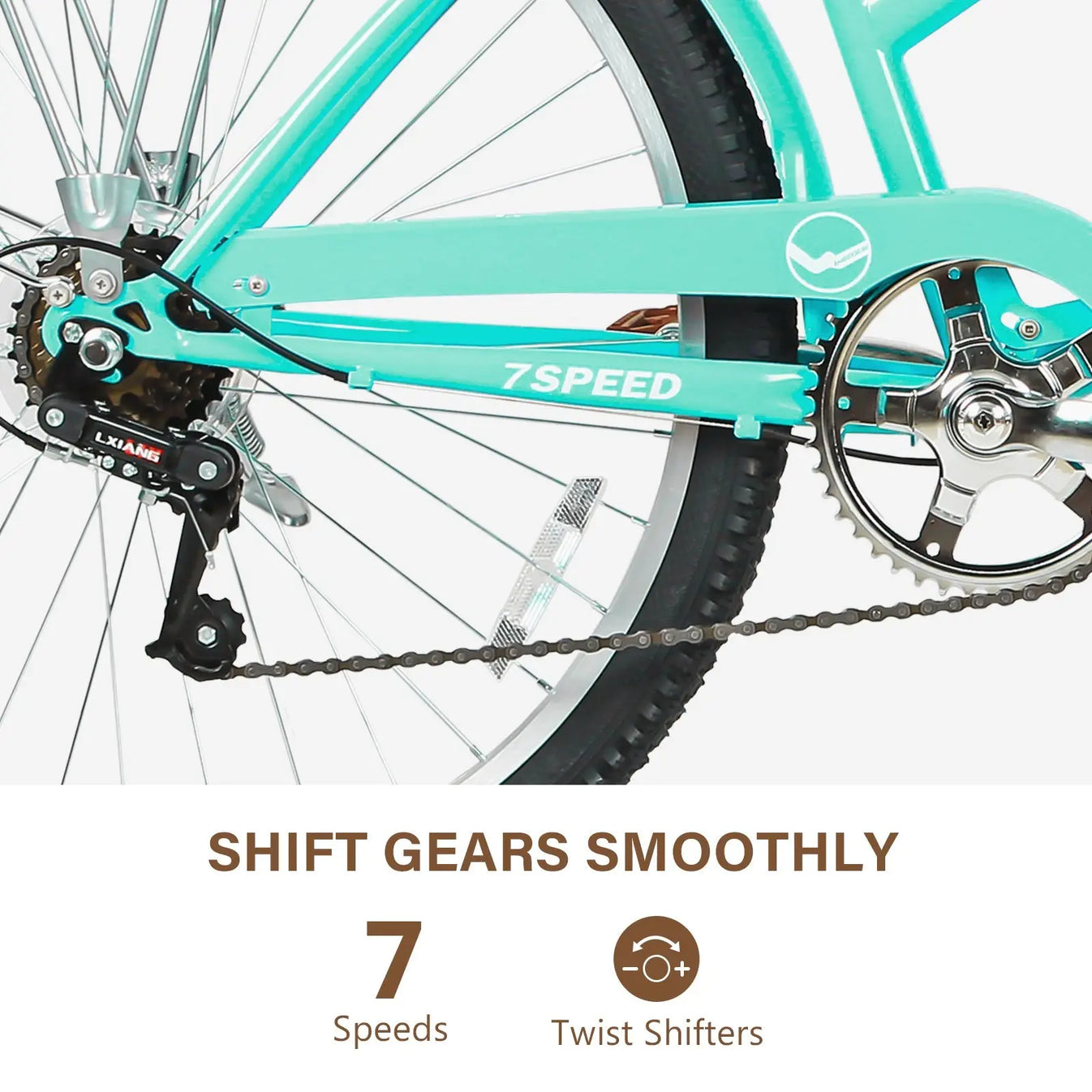 WEIZE Beach Cruiser Bike, 26 inch Commuter Bicycle for Adults