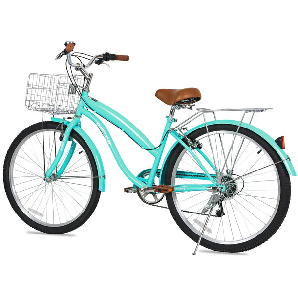 WEIZE Beach Cruiser Bike, 26 inch Commuter Bicycle for Adults