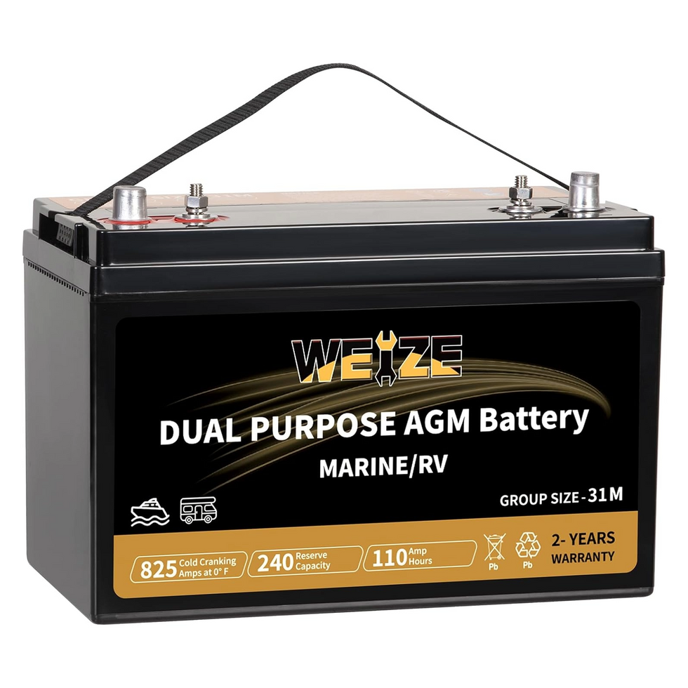 LiFePO4 Lithium Battery: 12V 105AH Starter & Deep Cycle, Marine & RV ...