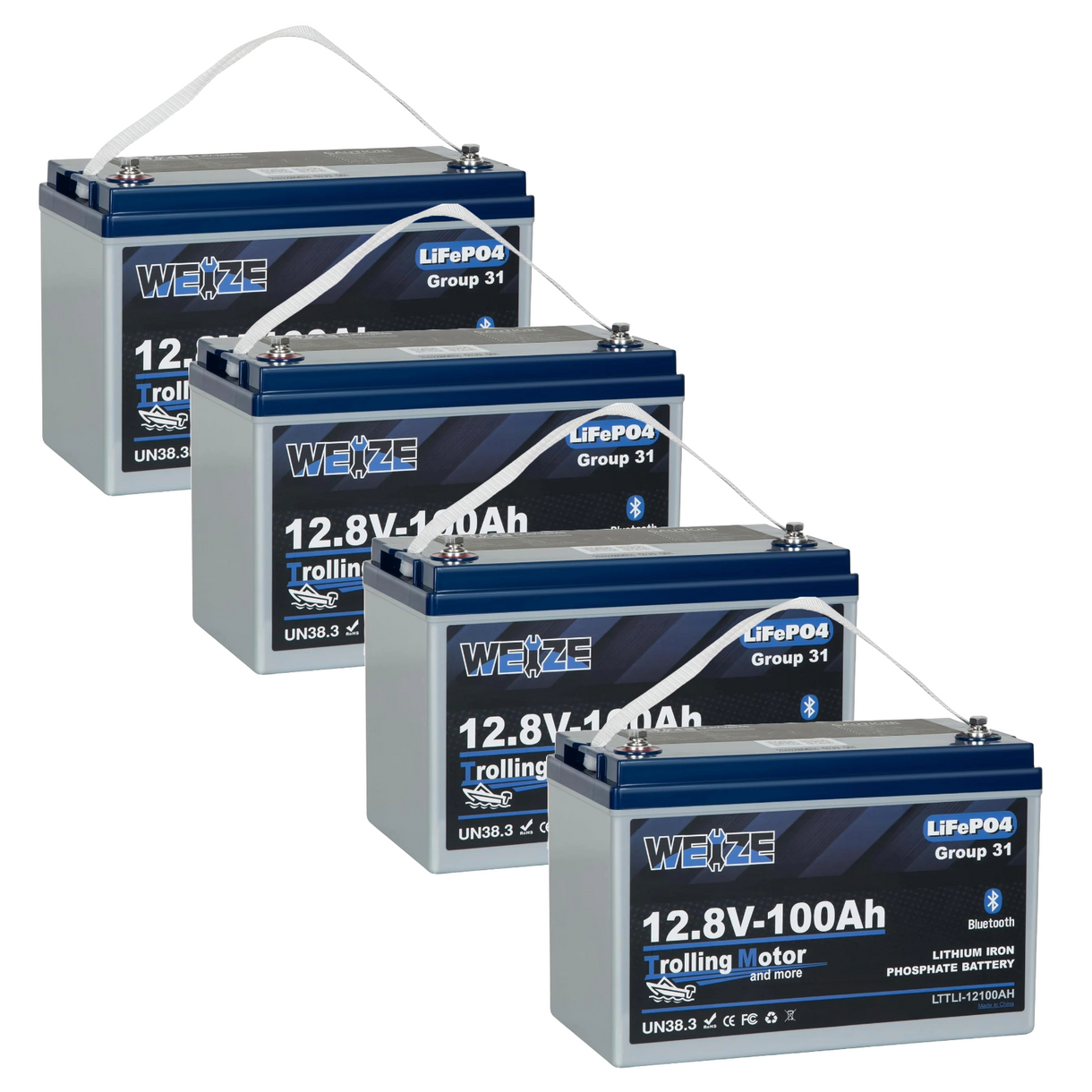 WEIZE 12V 100Ah Lithium Battery | Deep Cycle, LiFePO4