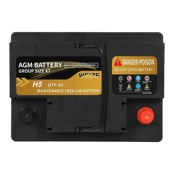 Car Battery - WEIZE Platinum AGM Battery BCI Group 47