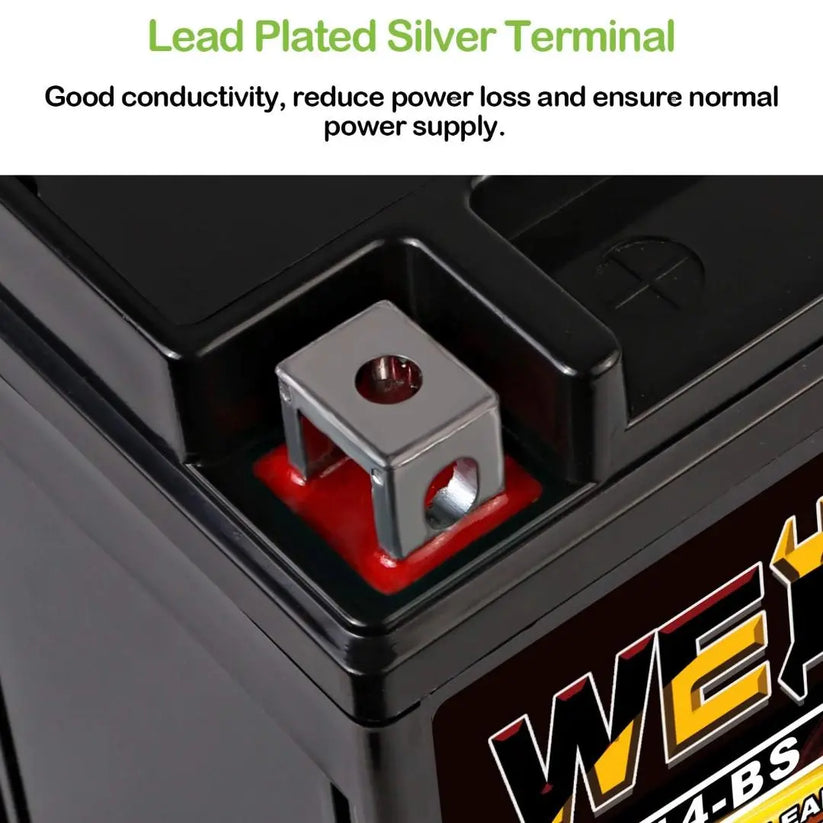 Motorcycle Battery: Weize YTX14-BS 12V 12Ah | High Performance – WEIZE